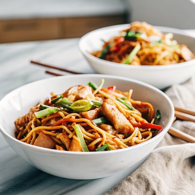 Chinese Crispy Noodles with saucy Chicken and Vegetables (crispy CHOW ...